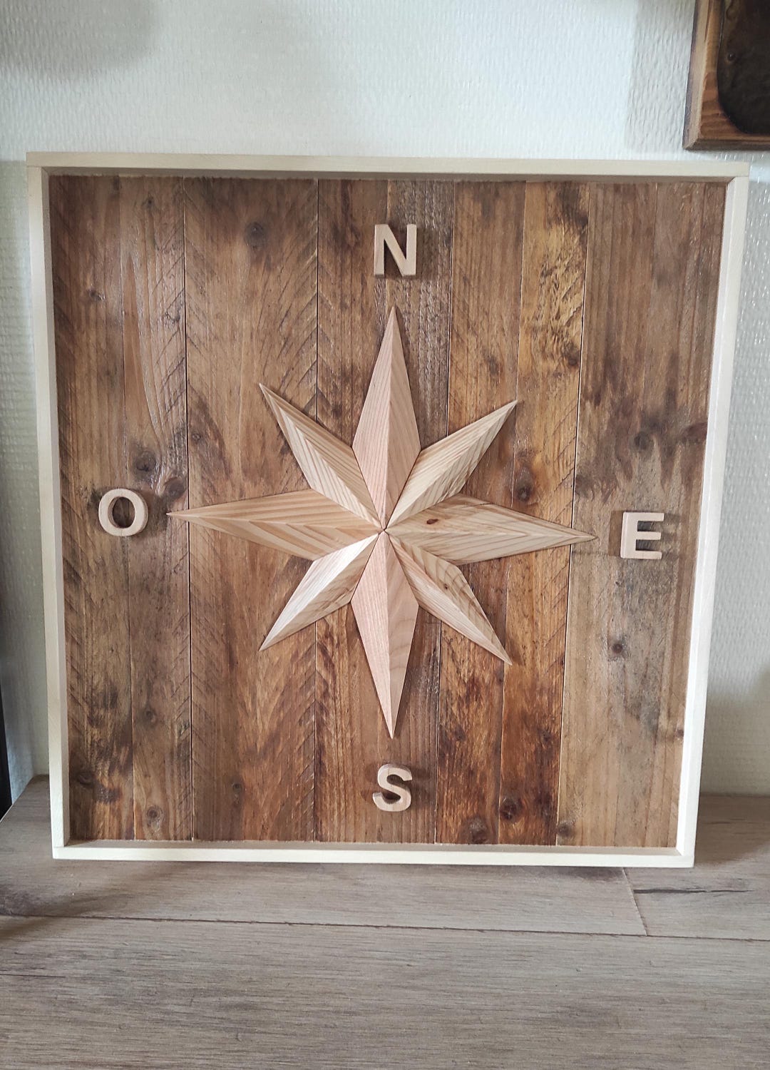 Handmade Wooden Compass Rose Painting - Etsy
