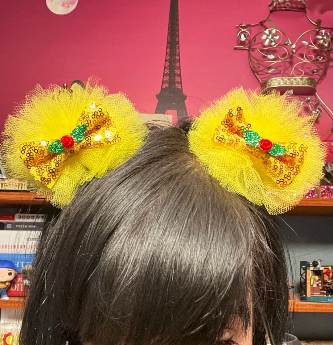 Mouse Ear Clips, Belle, Minnie, Mickey, Hair Clips - Etsy