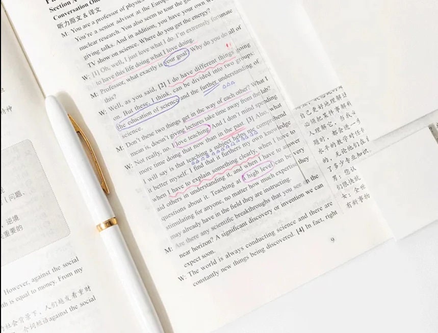 Transparent Plastic Clear Sticky Notes School Supplies - Etsy