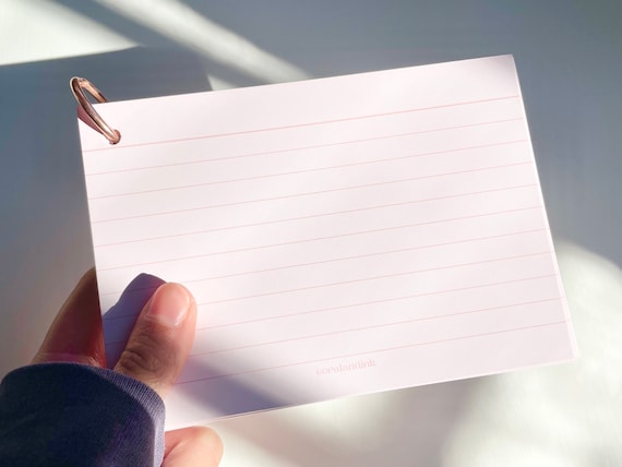 Pink Aesthetic Revision Index Cards Study Flashcards Set | Etsy UK