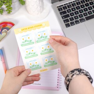 Water Tracker Planner Stickers, Water Intake Habit Tracker Sticker ...