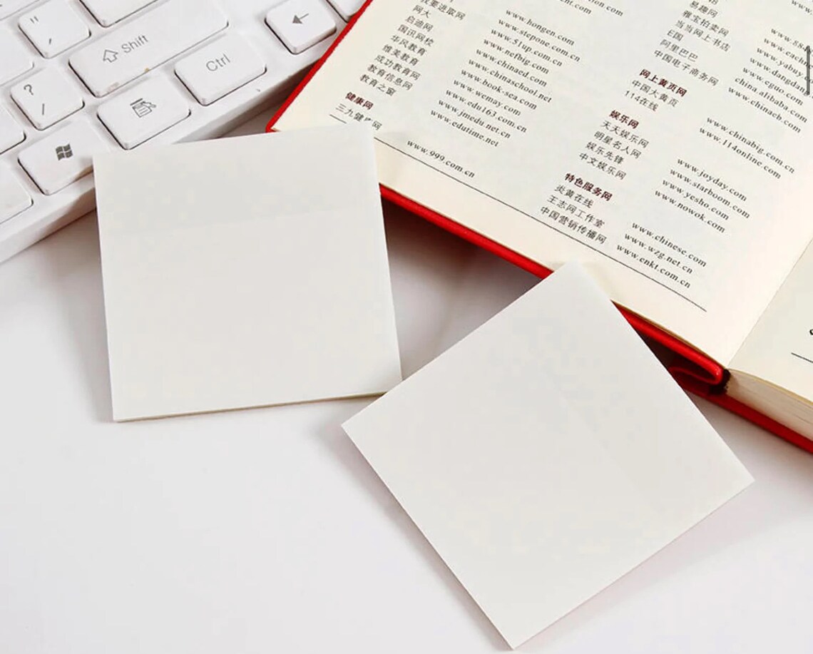 Transparent Plastic Clear Sticky Notes | School Supplies | Note Taking ...