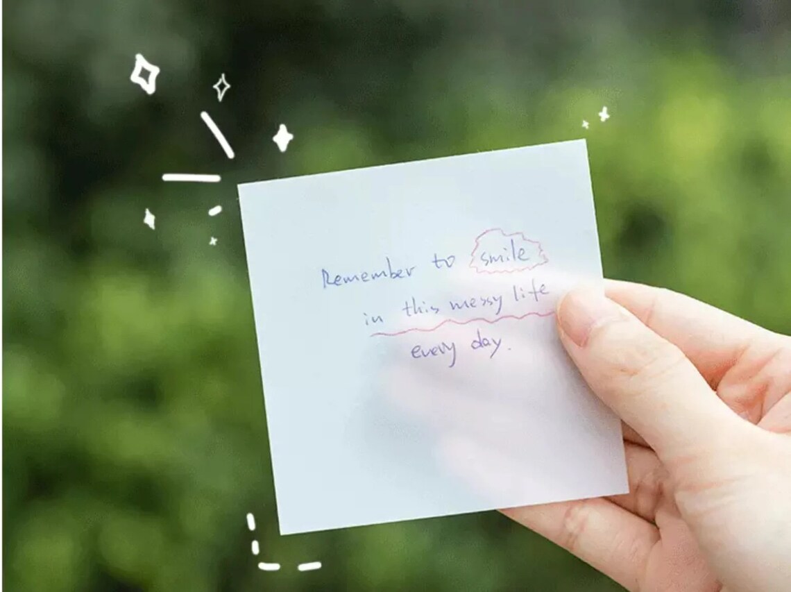 Transparent Plastic Clear Sticky Notes School Supplies - Etsy