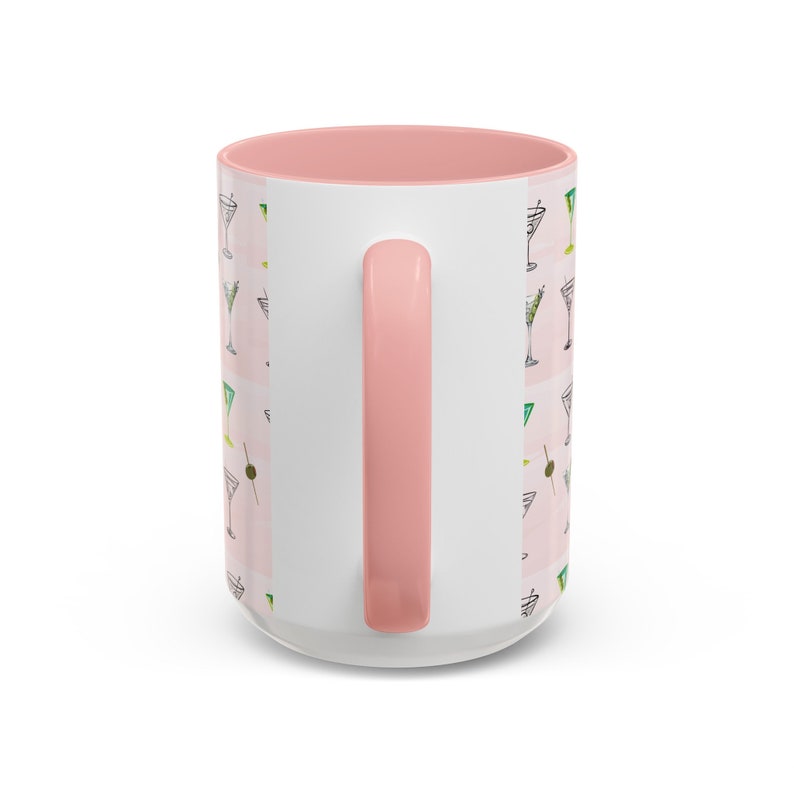 Martini Glass Pattern Accent Coffee Mug 11, 15oz - Etsy