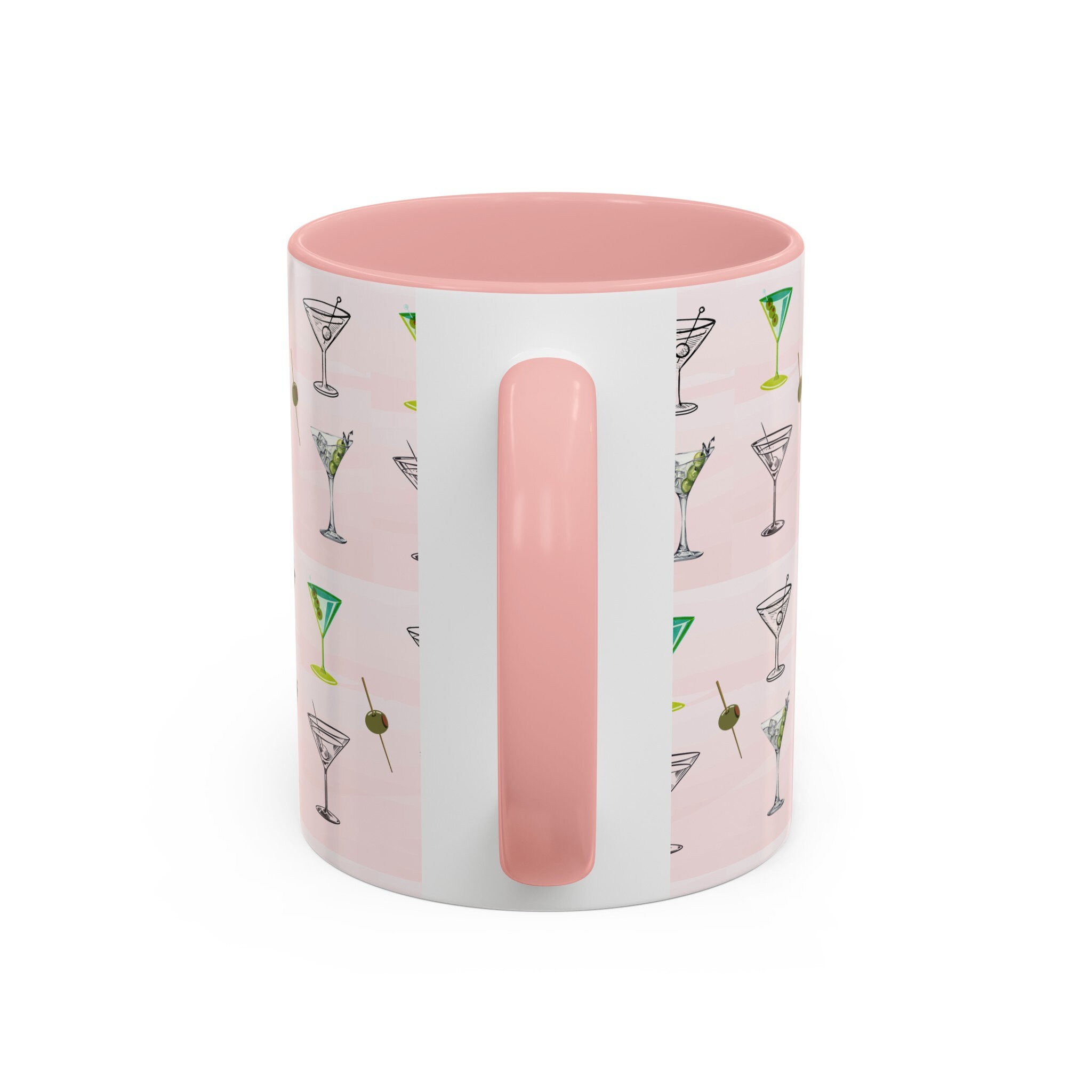 Martini Glass Pattern Accent Coffee Mug 11, 15oz - Etsy