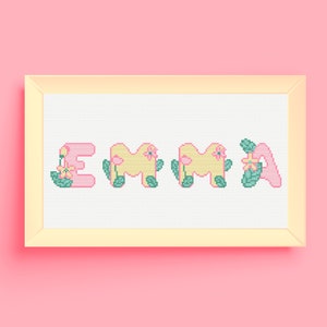 Personalized Name Cross Stitch Pattern, Custom Name Cross Stitch ...