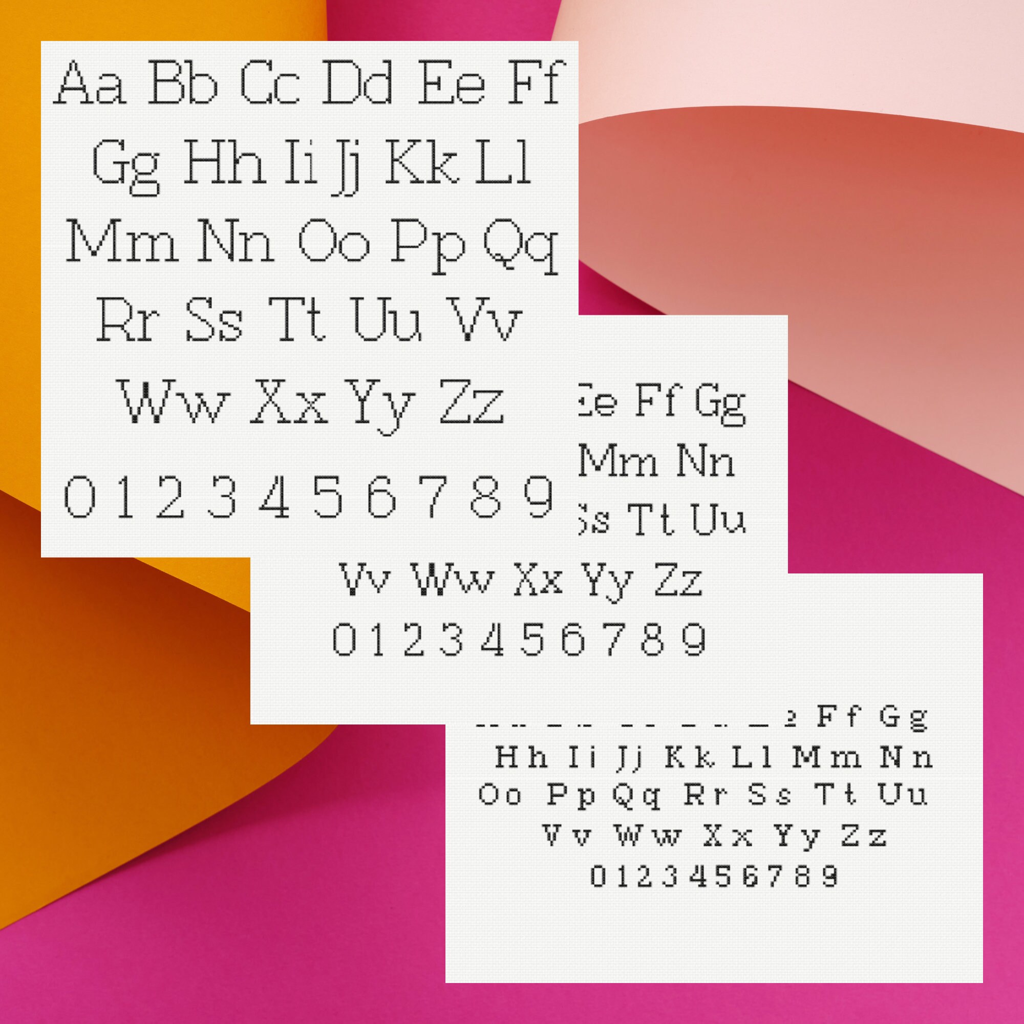 Easy Cross Stitch Alphabet Pattern, Full Alphabet Cross Stitch Chart ...