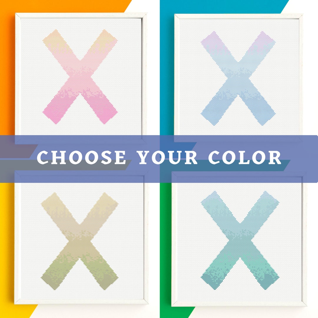 Embroidery Letter X Initial Monogram Pattern - Etsy