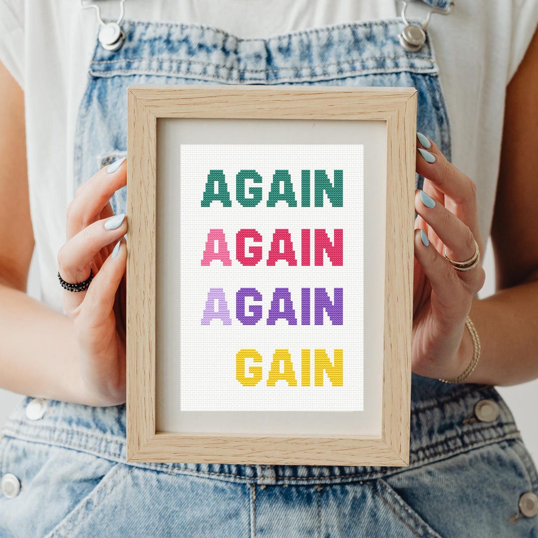 Motivational Cross Stitch Pattern for Kids & Adults | Positive Vibe ...