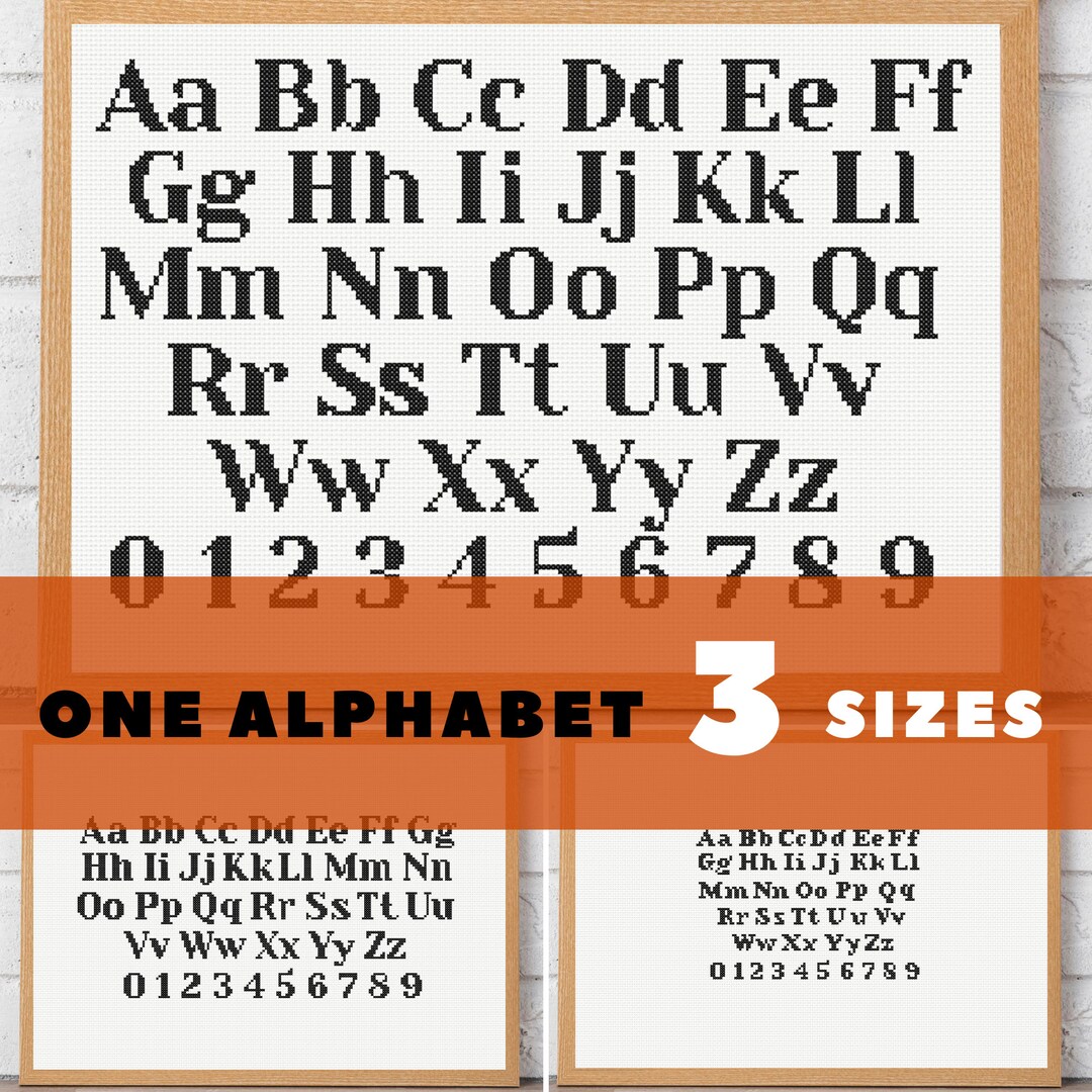 Classic Cross Stitch Alphabet Pattern for Embroidery Diy Gift | Counted ...