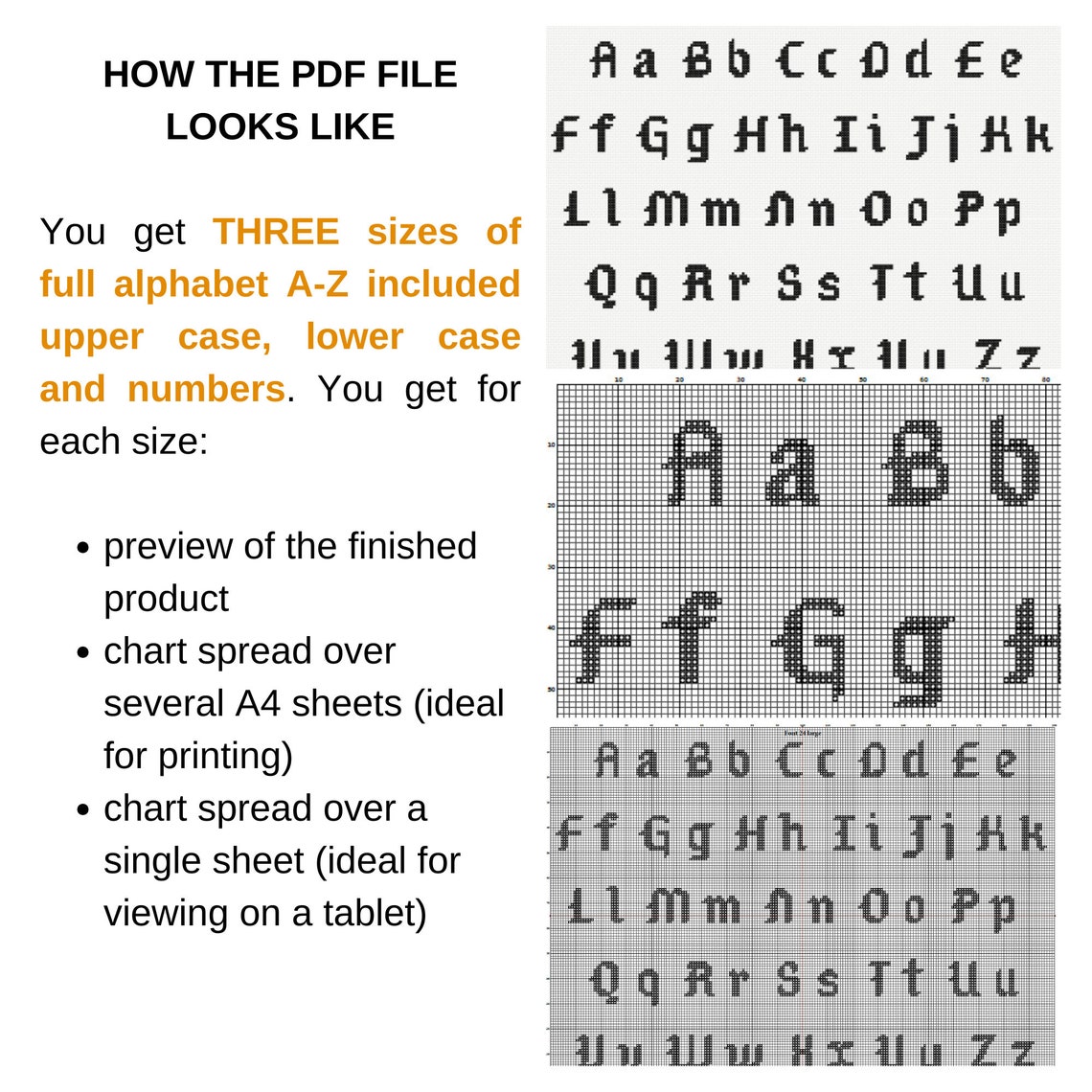 Old English Cross Stitch Alphabet Pattern Gothic Cross Stitch Font ...