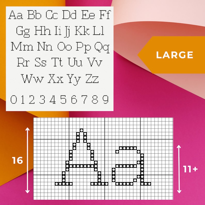 Easy Cross Stitch Alphabet Pattern, Full Alphabet Cross Stitch Chart ...