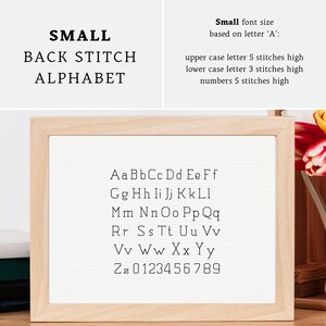 Backstitch Alphabet Embroidery Font, Full Alphabet Cross Stitch Pattern ...