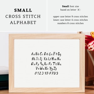 Handwritten Cross Stitch Alphabet Pattern | Set of Three Sizes ...