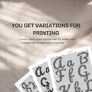 Cross Stitch Pattern Old English Alphabet | Vintage Calligraphy Cross ...