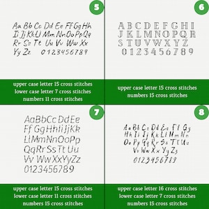 Large Cross Stitch Alphabet Pattern Set of 30 Fonts | Cross Stitch ...