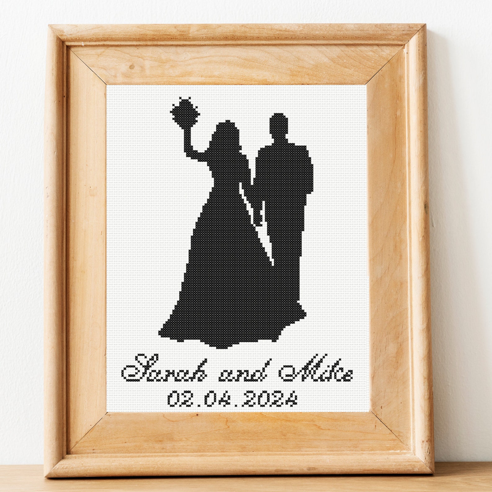 Personalized Bride and Groom Cross Stitch Pattern | Wedding Counted ...