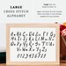 Handwritten Cross Stitch Alphabet Pattern | Set of Three Sizes ...