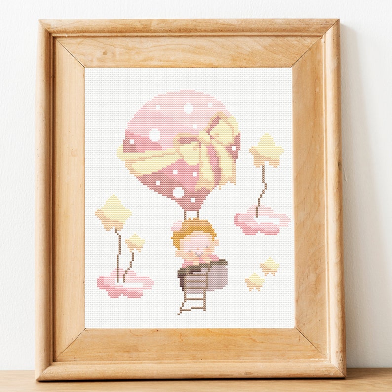 Cute Girl Cross Stitch Pattern Baby Girl Cross Stitch Embroidery Modern ...