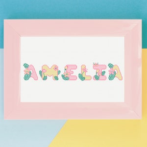 Personalized Name Cross Stitch Pattern, Custom Name Cross Stitch ...
