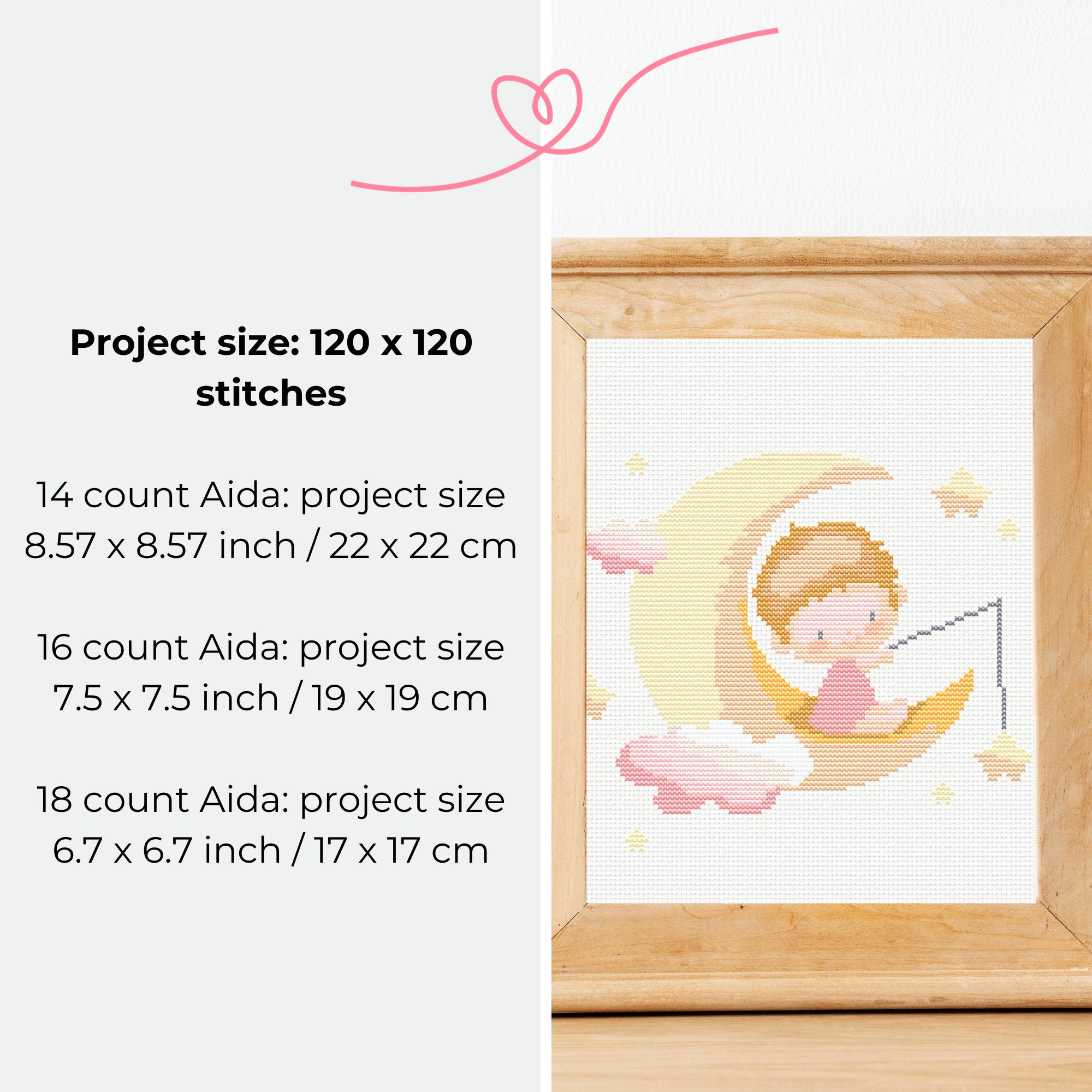 Little Girl Cross Stitch Pattern Baby Counted Cross Stitch Embroidery ...