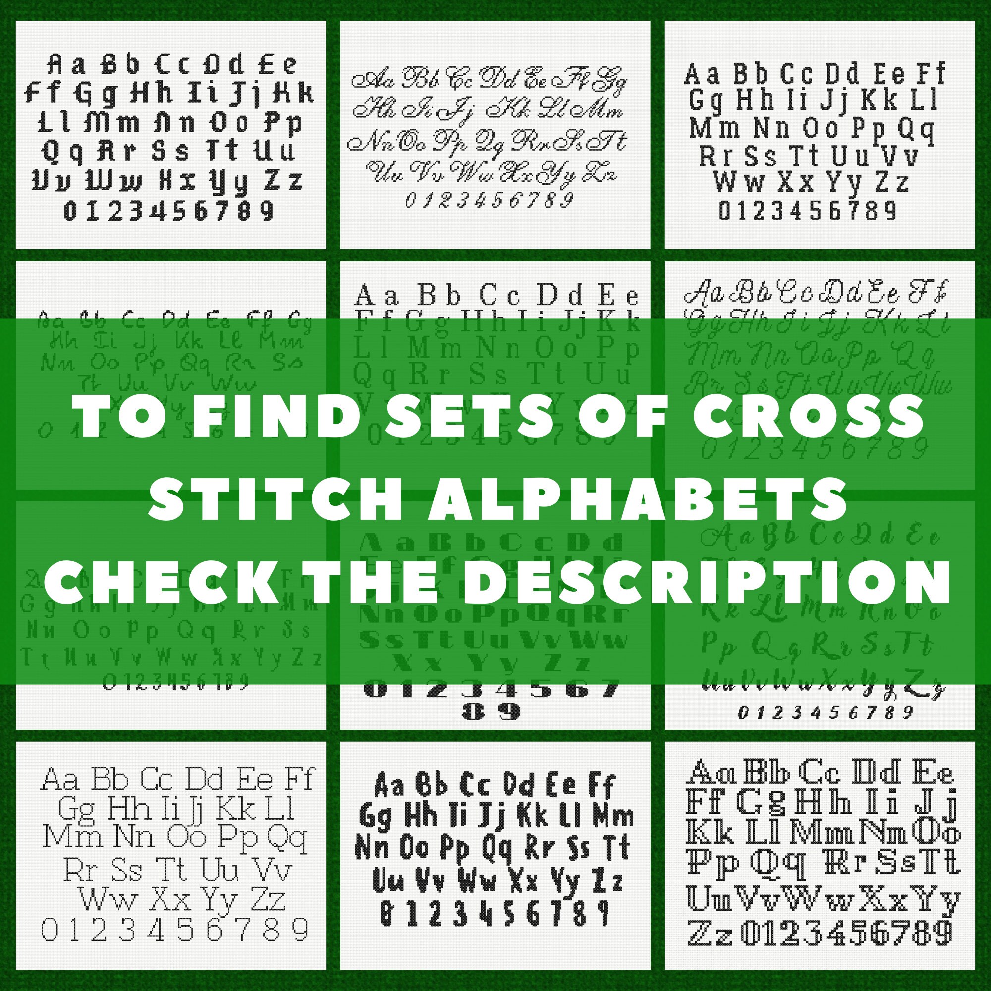 Cross Stitch Pattern Old English Alphabet | Vintage Calligraphy Cross ...