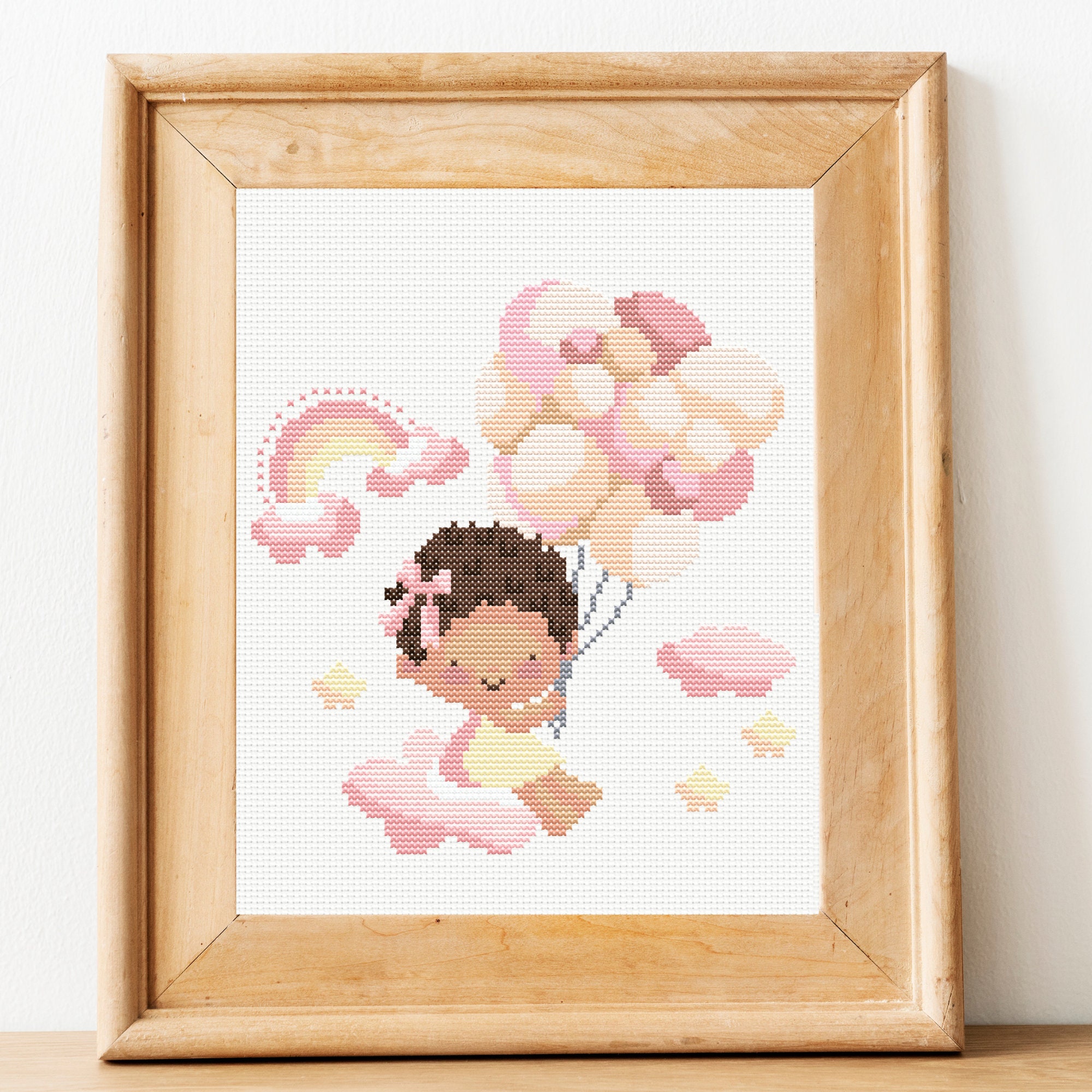 Kids Cross Stitch Pattern Baby Girl Cross Stitch Embroidery Cute ...