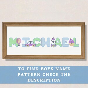 Personalized Name Cross Stitch Pattern, Custom Name Cross Stitch ...