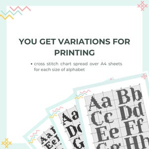 Classic Cross Stitch Alphabet Pattern for Embroidery Gift DIY | Counted ...