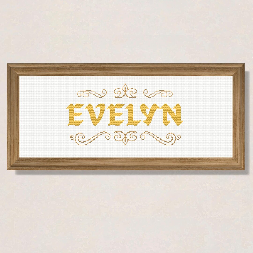 Custom Cross Stitch Name Embroidery Pattern, Personalized Gift Monogram ...