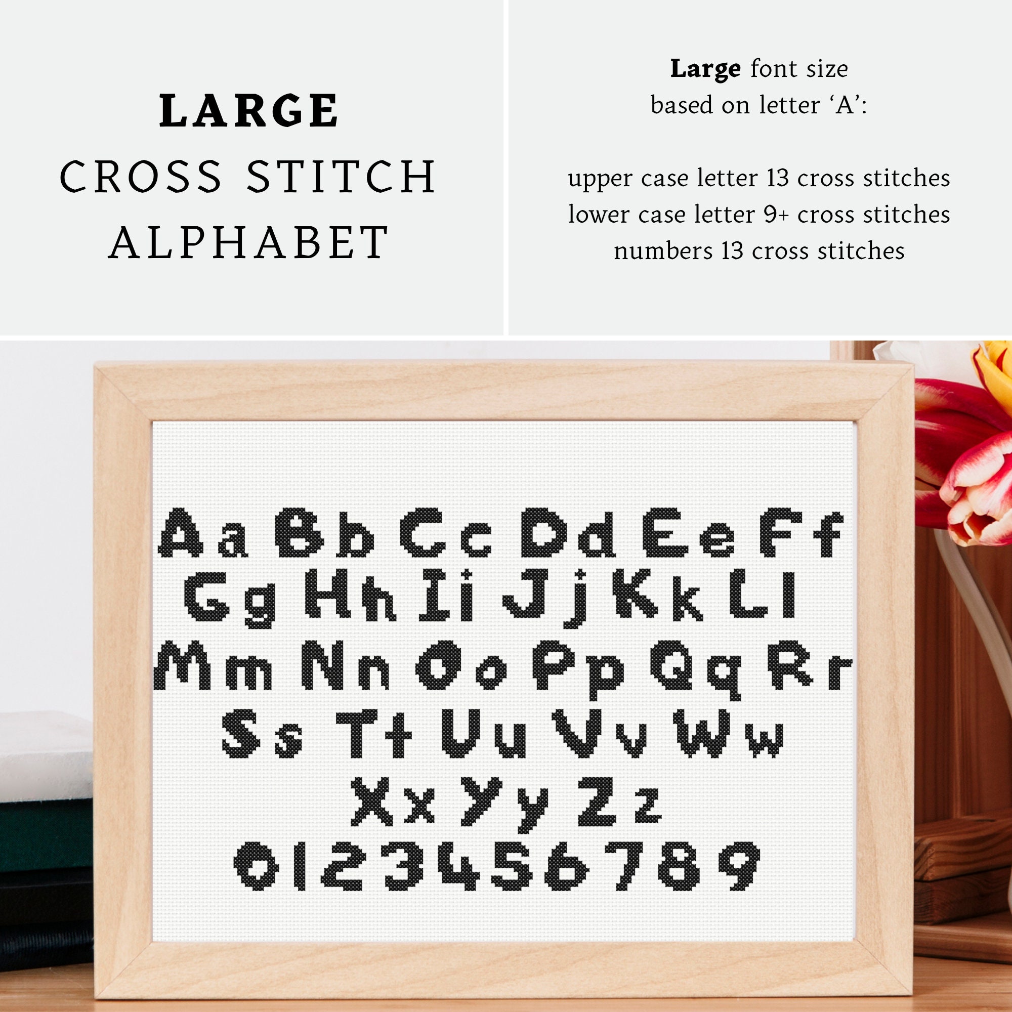 Alphabet Cross Stitch Pattern, Personalize Embroidery by Cross ...