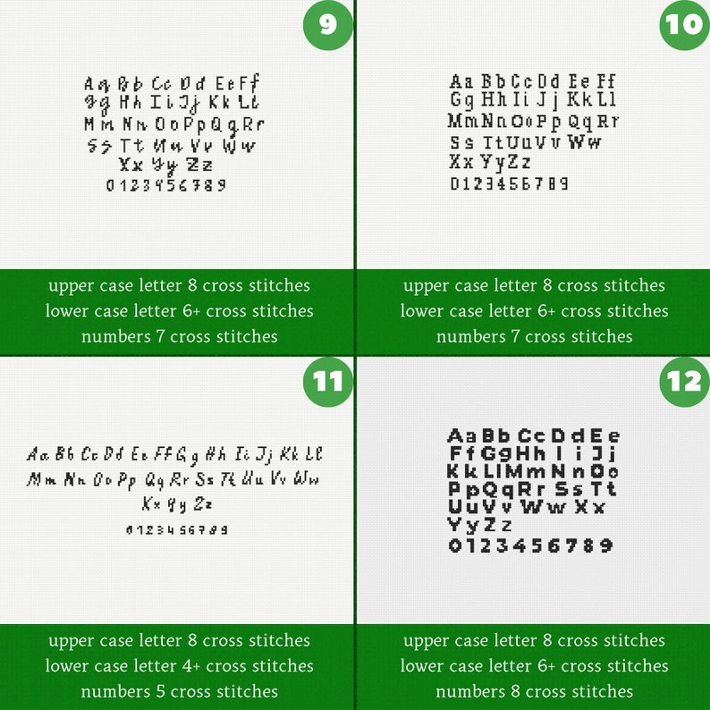Small Cross Stitch Alphabet Patterns | Tiny Cross Stitch Font Set ...