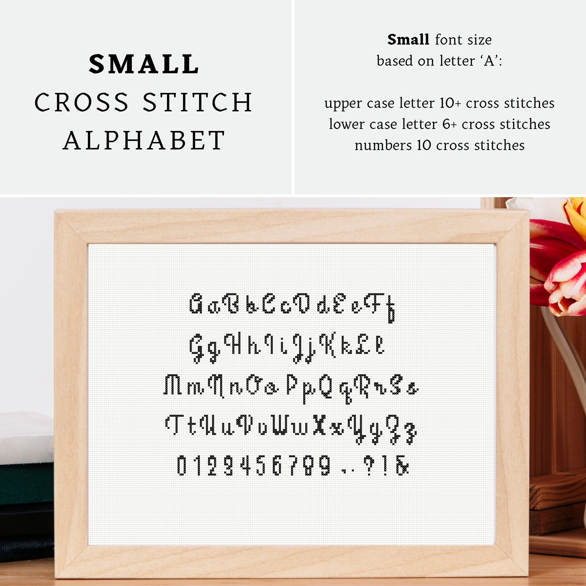 Old English Cross Stitch Font Pattern Full Alphabet Cross Stitch Chart ...