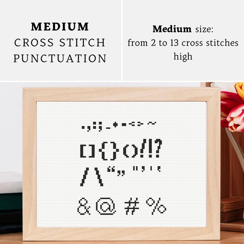Punctuation Cross Stitch Pattern & Symbols Cross Stitch Pattern in ...