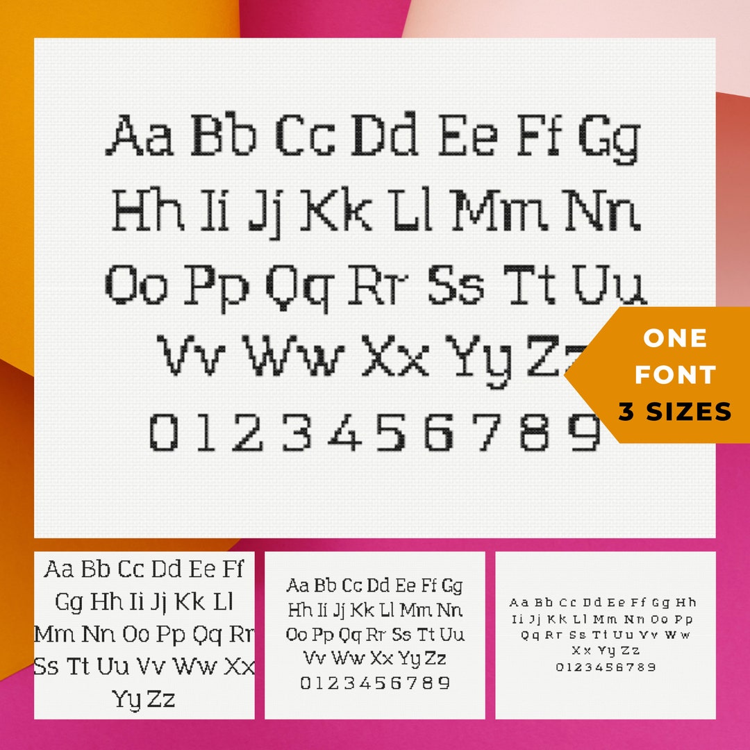 Cross Stitch Alphabet Pattern Cross Stitch Numbers Cross - Etsy