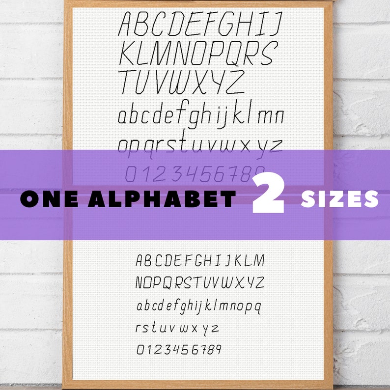 Back Stitch Embroidery Font Pattern, Back Stitch Full Alphabet ...