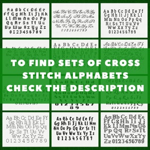 Cross Stitch Font Small, Medium, Large Alphabet Cross Stitch Pattern - Etsy