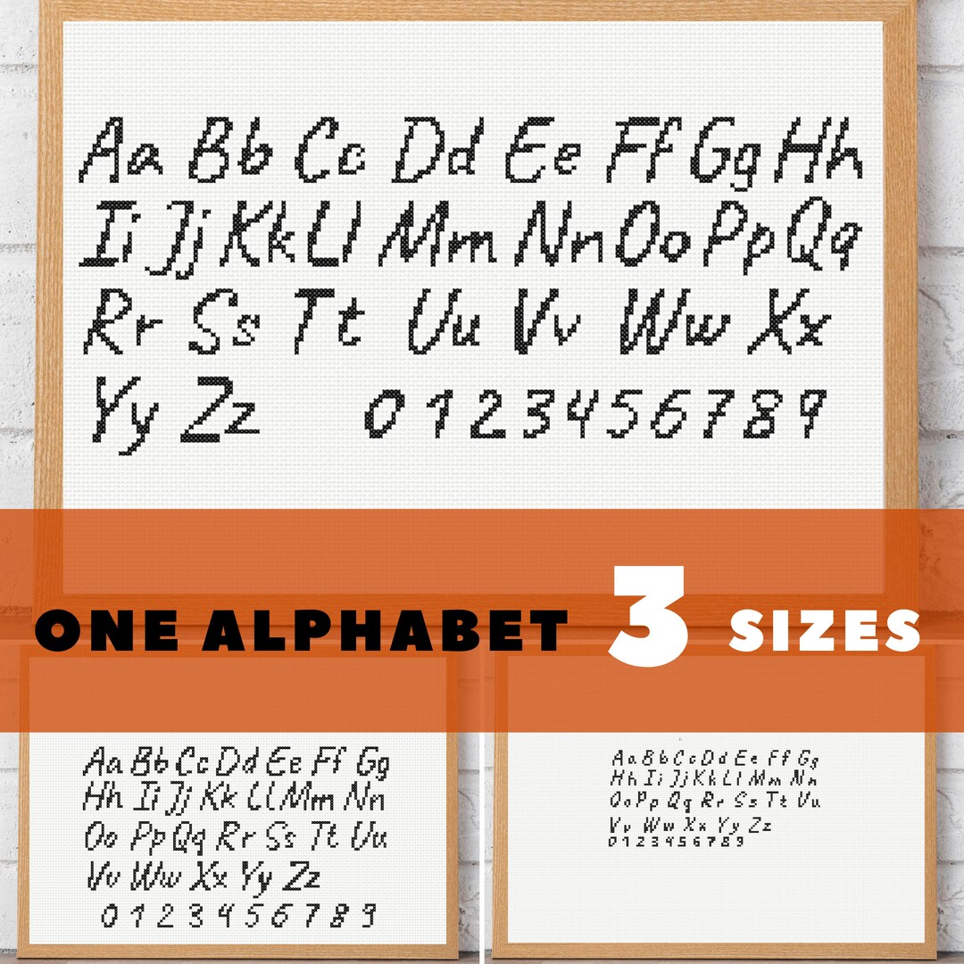 Cross Stitch Font Pattern, Cross Stitch Alphabet Pattern With Numbers ...
