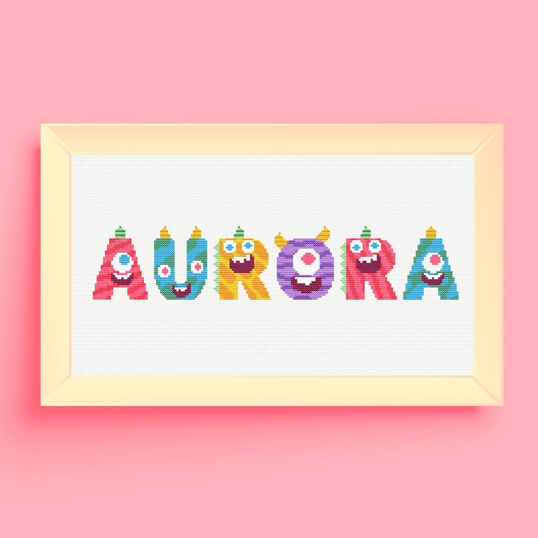 Baby Name Cross Stitch Pattern, Custom Name Cross Stitch Pattern ...