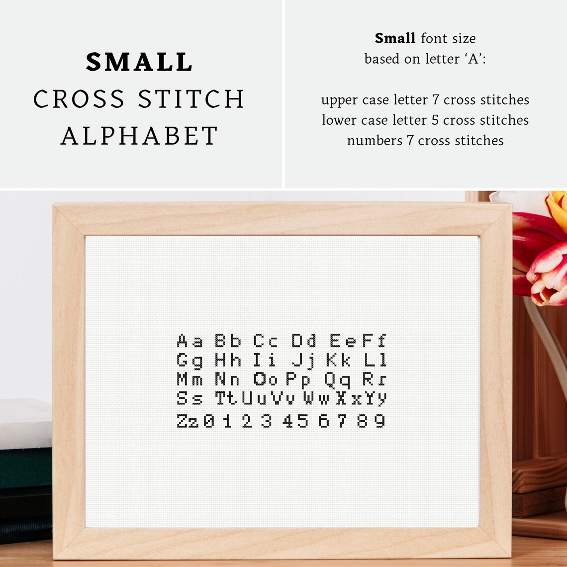 Cross Stitch Alphabet and Numbers, Cross Stitch Letters Block, One Font ...