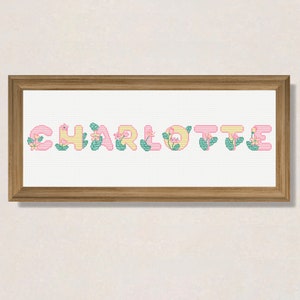 Personalized Name Cross Stitch Pattern, Custom Name Cross Stitch ...