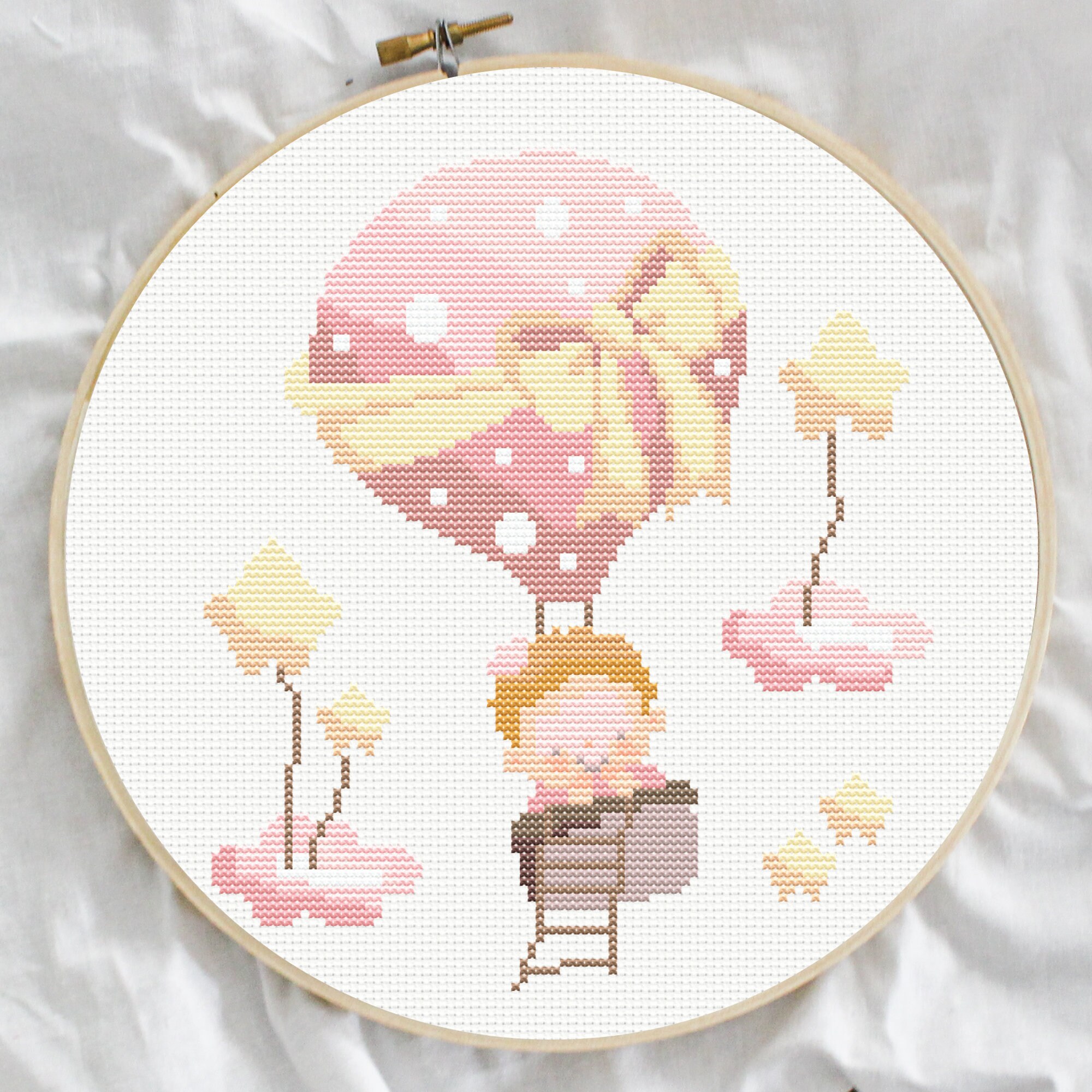Cute Girl Cross Stitch Pattern Baby Girl Cross Stitch Embroidery Modern ...