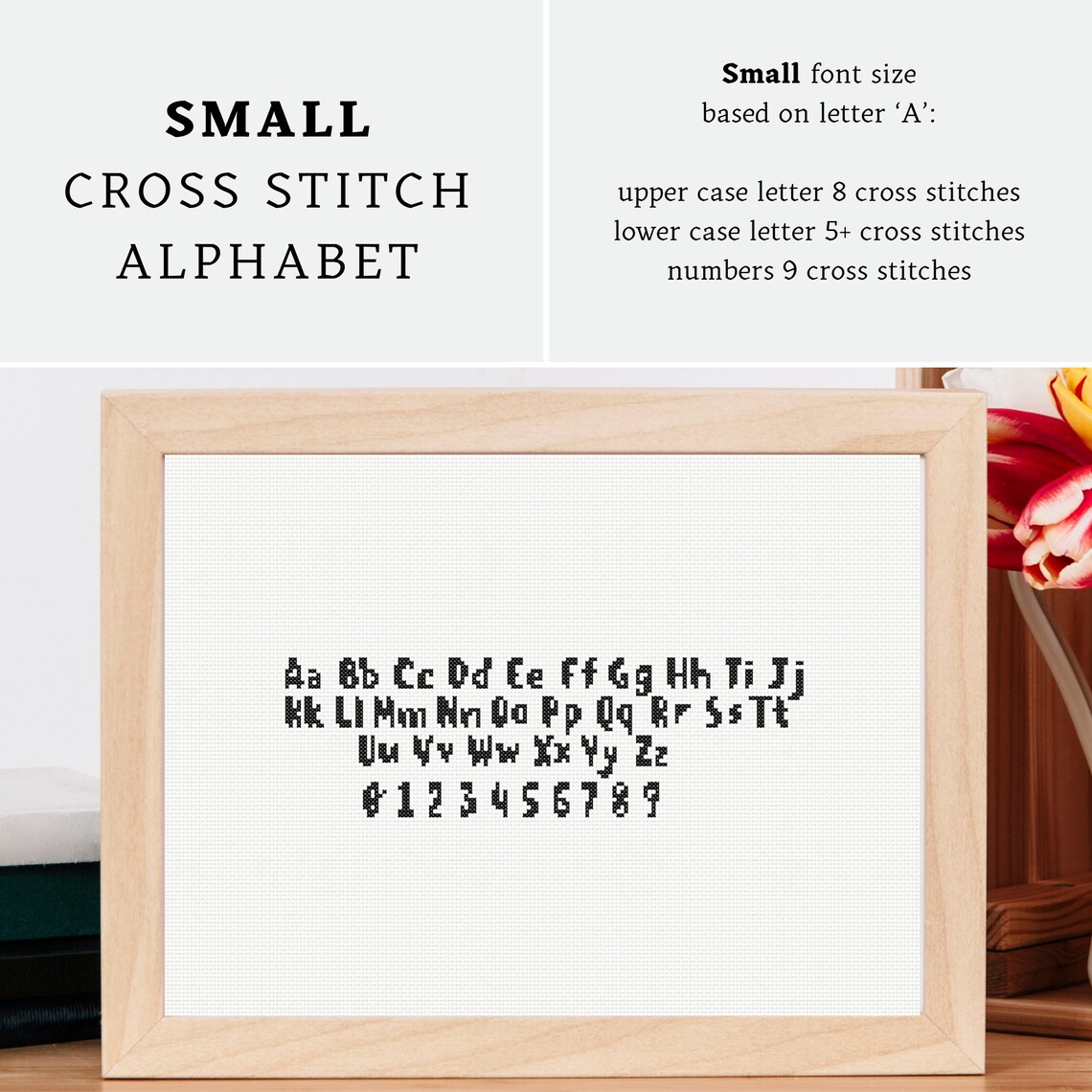 Modern Cross Stitch Alphabet Cartoon Cross Stitch Pattern of Letters ...