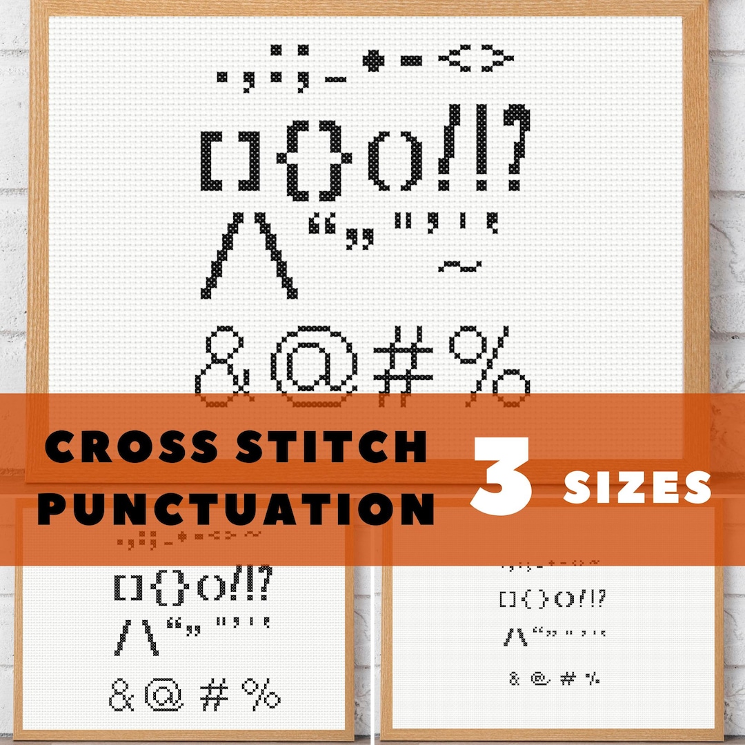 Punctuation Cross Stitch Pattern & Symbols Cross Stitch Pattern in ...