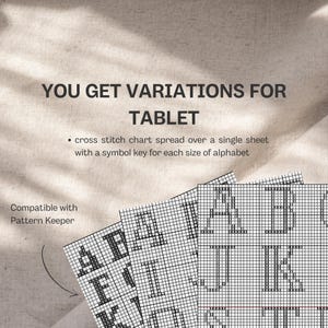 Full Alphabet Cross Stitch Pattern With Numbers, Cross Stitch Letters ...