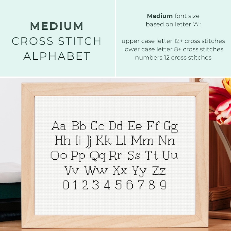 Easy Cross Stitch Alphabet Pattern, Full Alphabet Cross Stitch Chart ...