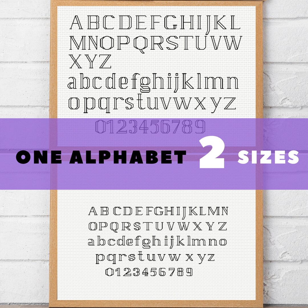 Basic Stitch Font Pattern Embroidery, Full Alphabet Back Stitch Pattern ...