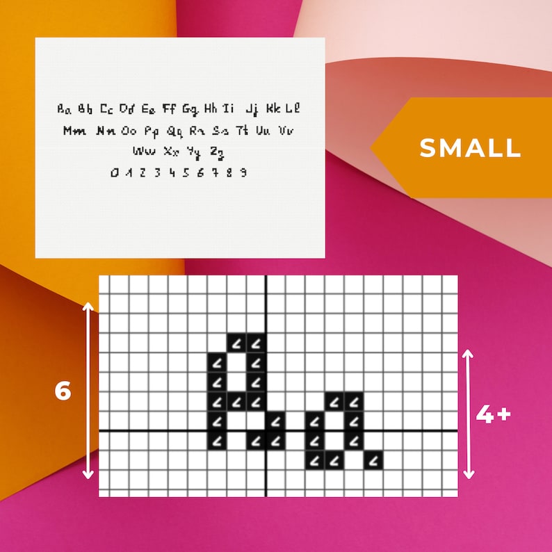 Small Cross Stitch Alphabet Font Pattern Large Cross Stitch - Etsy