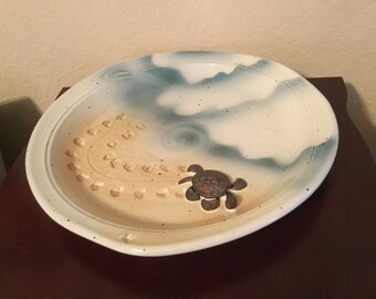 Ceramic Beach Plate | Etsy