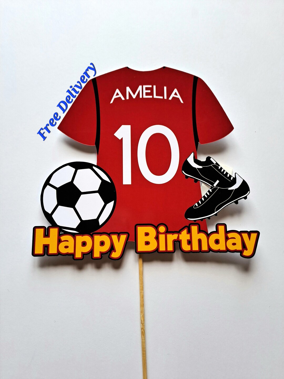 Personalised Man Utd Style Cake Topper. Manchester United Cake ...